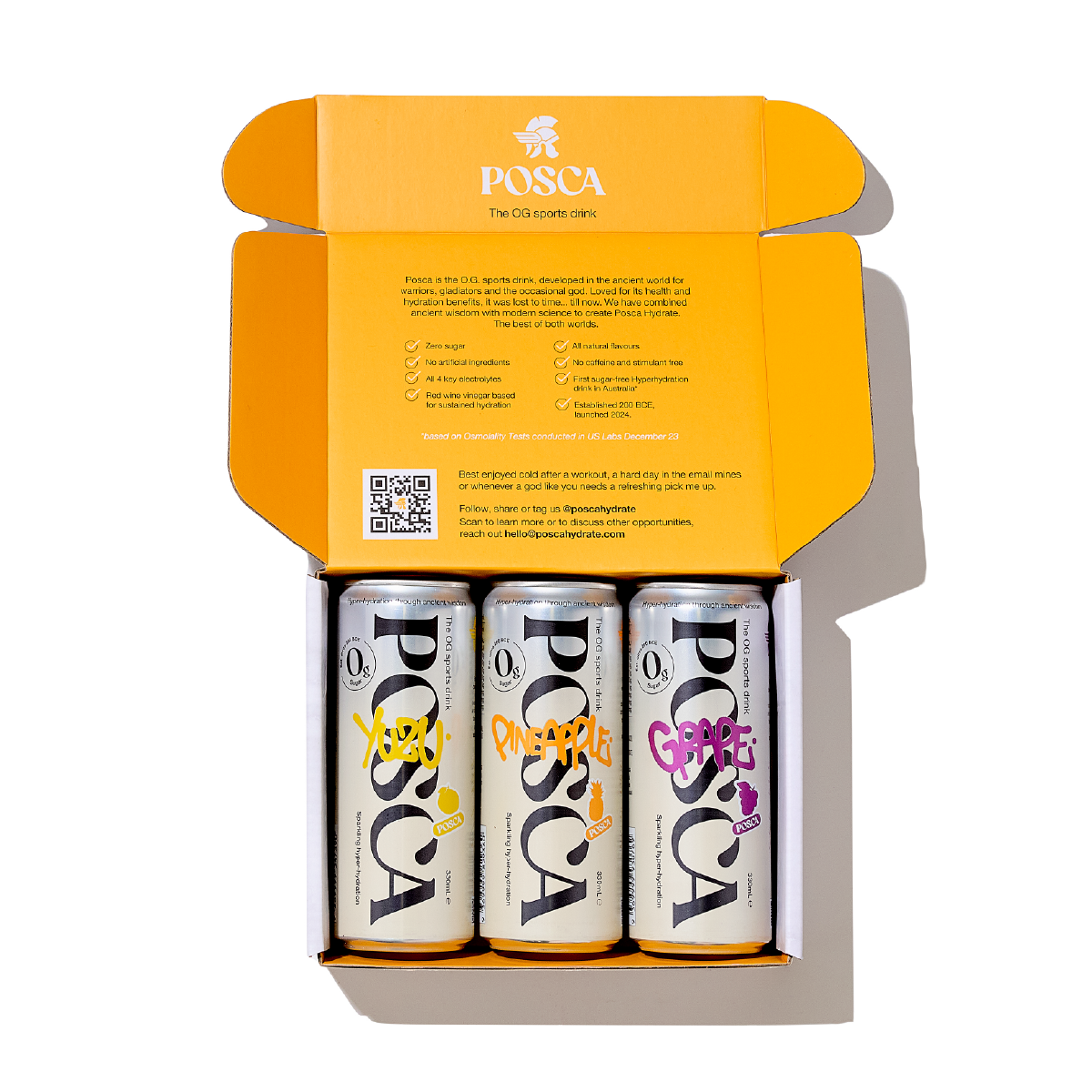 Hydration Soda | Sugar-Free Electrolyte Drinks | Posca Hydrate