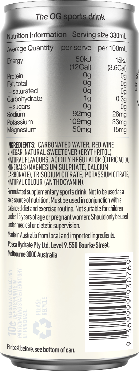 Posca Hydrate Grape 12 x 330mL