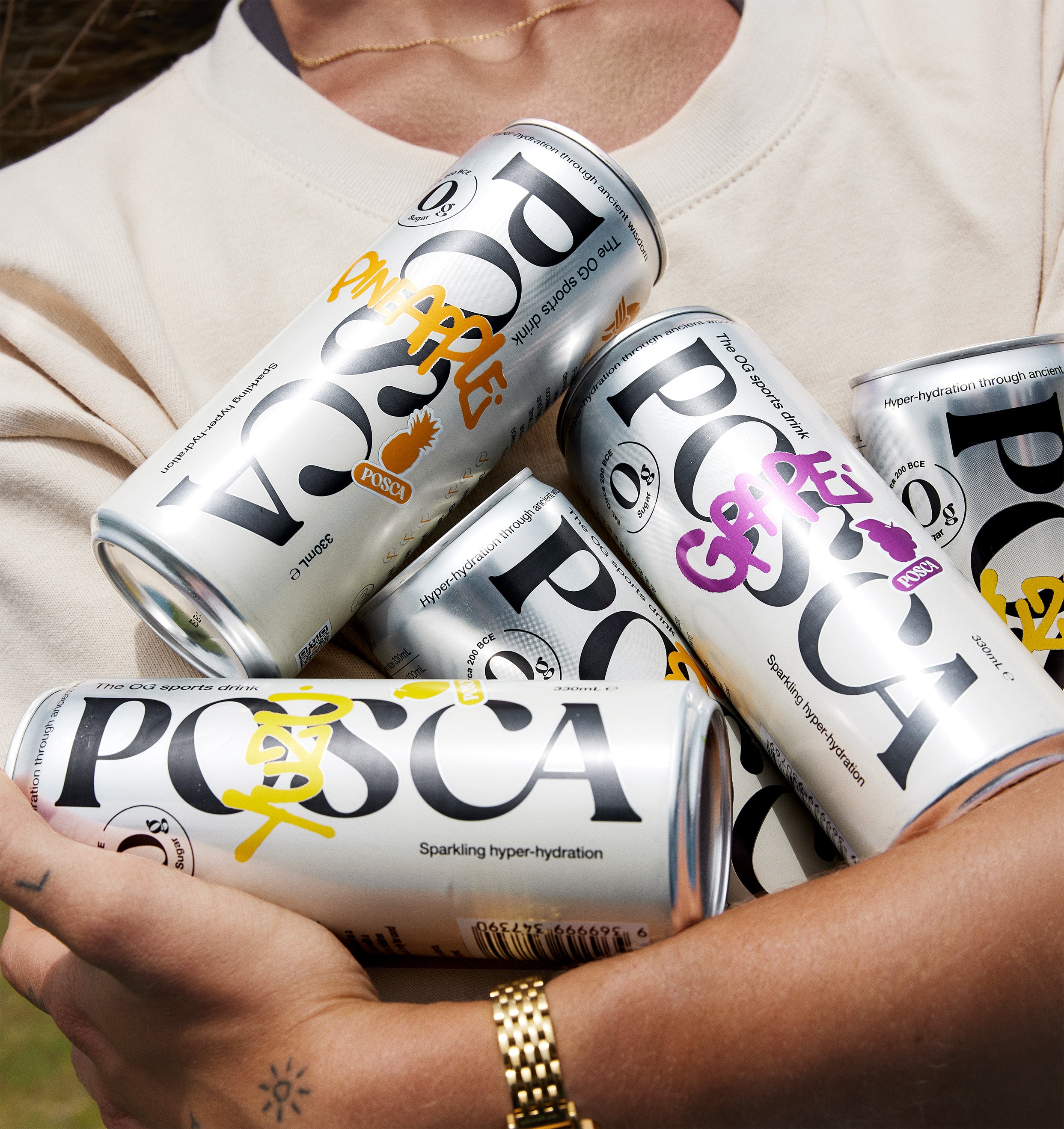 Posca Hydrate Grape 330ml | Sugar-Free Hydration Soda